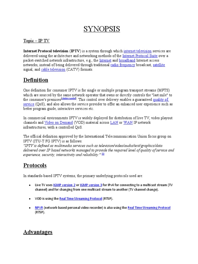 SYNOP | PDF | Computer Network | Streaming Media