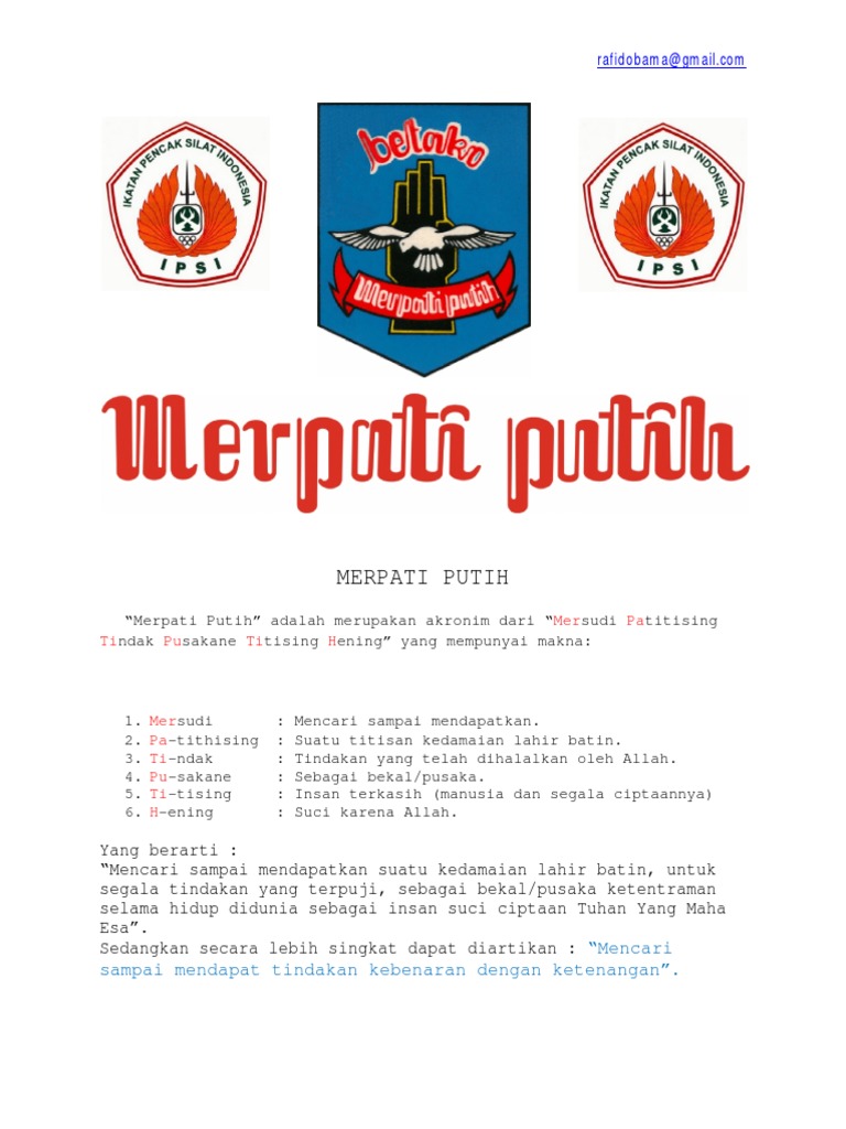 Arti dan Sejarah Merpati Putih | PDF | Agama & Spiritualitas