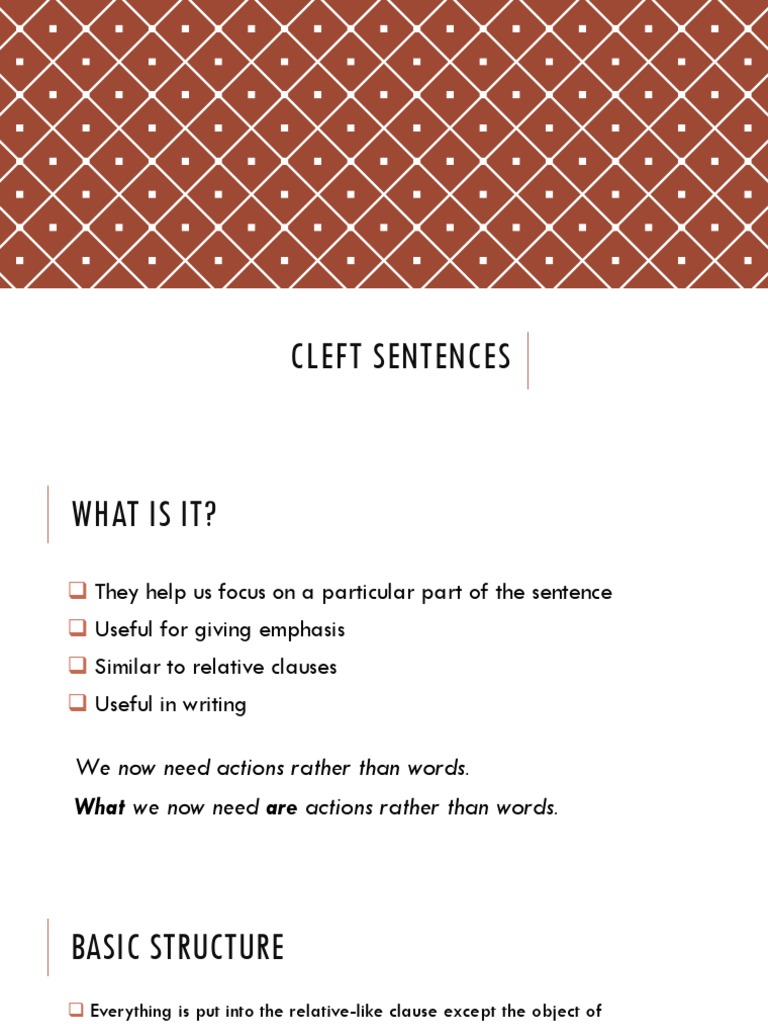 An Introduction to Cleft Sentences: Their Structure, Uses and Examples ...