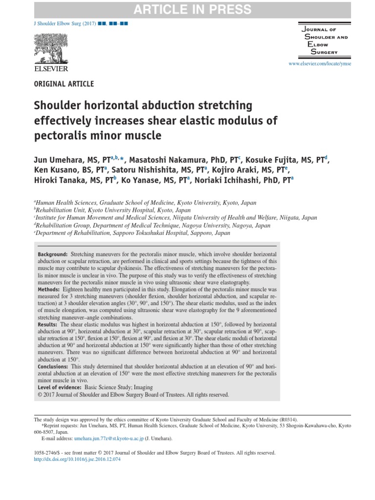 Shoulder Horizontal Abduction Stretching | PDF | Shoulder | Anatomical ...