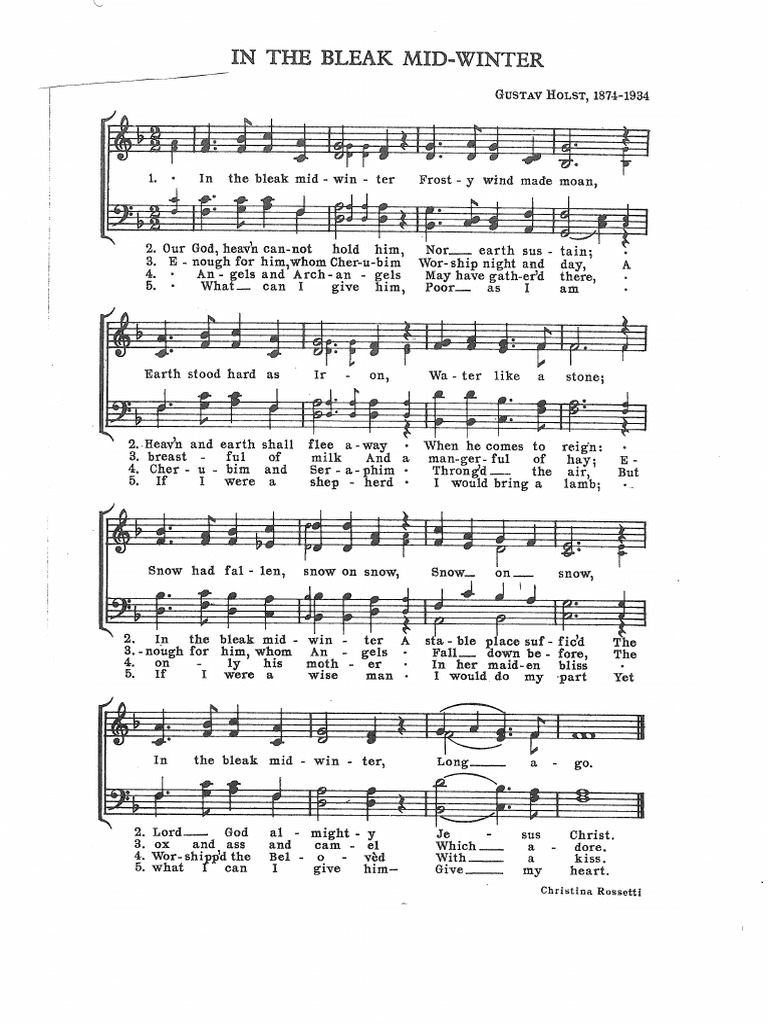 In The Bleak Midwinter | PDF