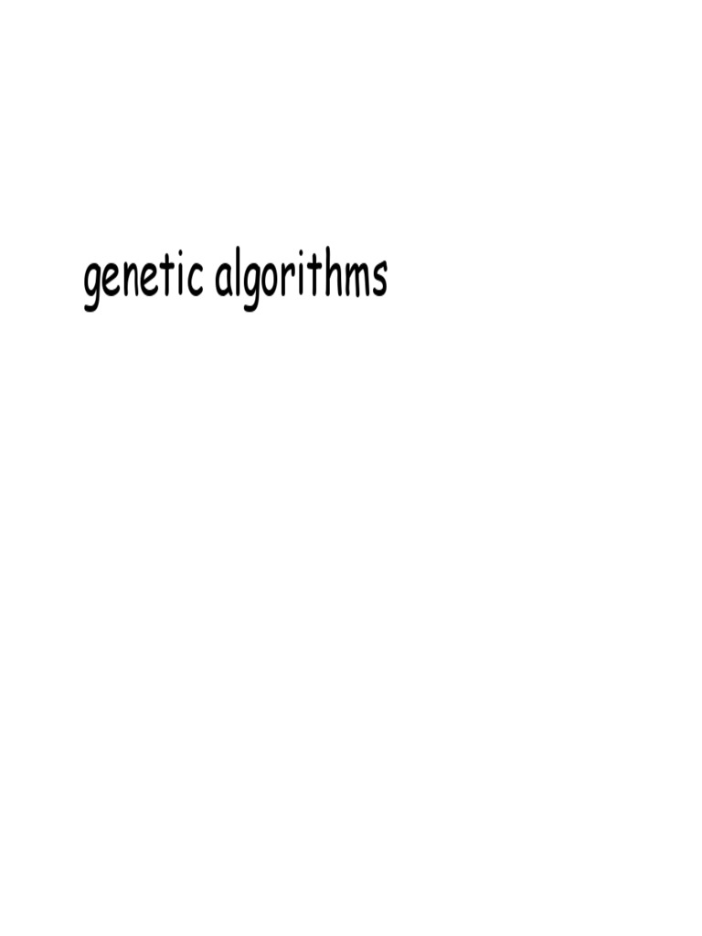 Intro Genetic Algorithms | PDF | Genetic Algorithm | Fitness (Biology)