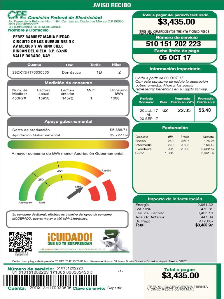 Comprobante Domicilio | Economias | Energía y recursos | Prueba ...