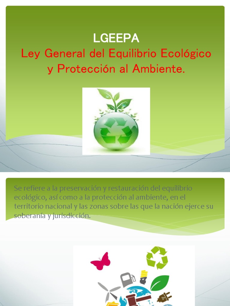 Ley General del Equilibrio Ecológico | PDF | Ciencia y matemáticas ...