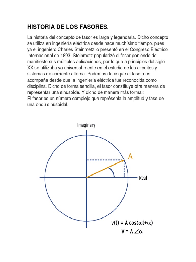 Historia de Los Fasores | Electromagnetismo | Fuerza