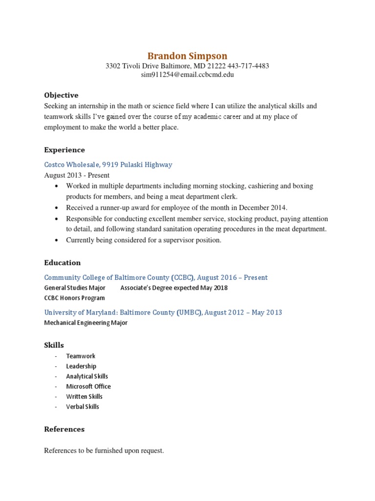 Resume Assignment | PDF
