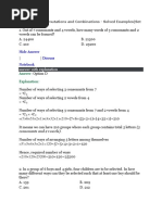 Permutations and Combinations - Solved Examples (Set 1) | PDF | Consonant | Permutation