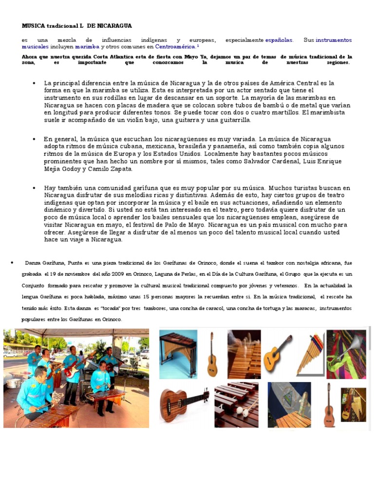 Musica Tradicional L de Nicaragua | PDF | Tango | Nicaragua