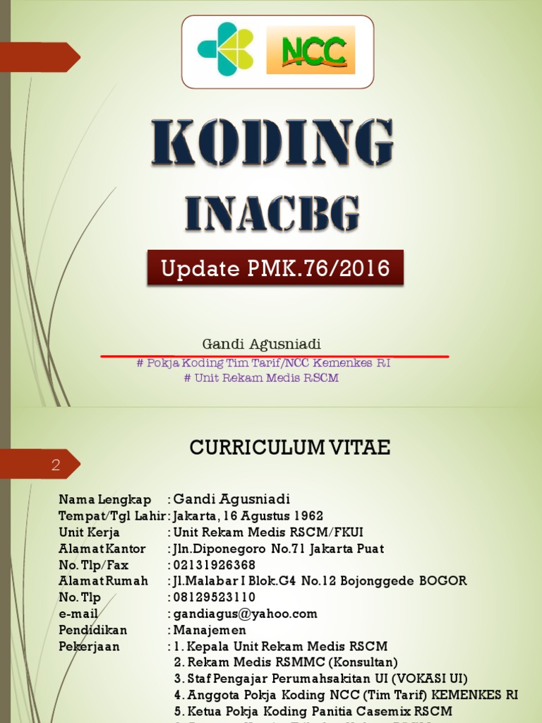 Koding Inacbg PMK 76 (Persi PLBG) | PDF