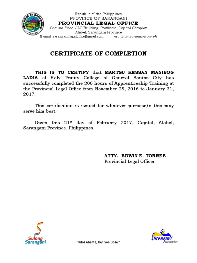 Certificate of Completion | PDF