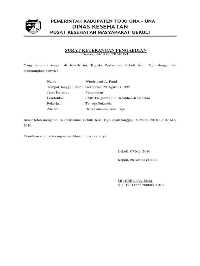 Surat Keterangan Pengabdian Masyarakat | PDF | Pengembangan Diri ...