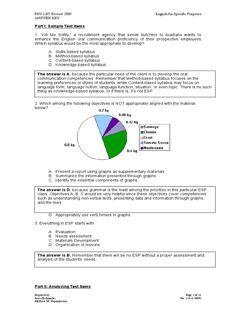 Answer Key ESP | PDF | Overtime | Employment