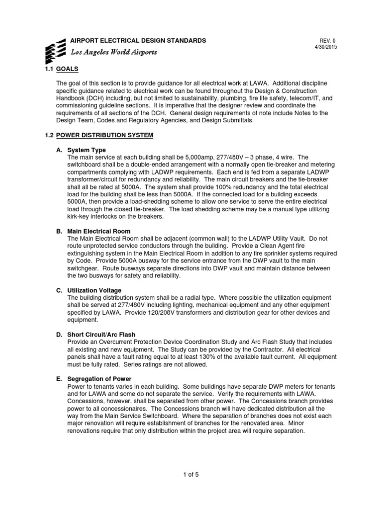 Airport Electrical Design Standards April 2015 | PDF | Lighting ...