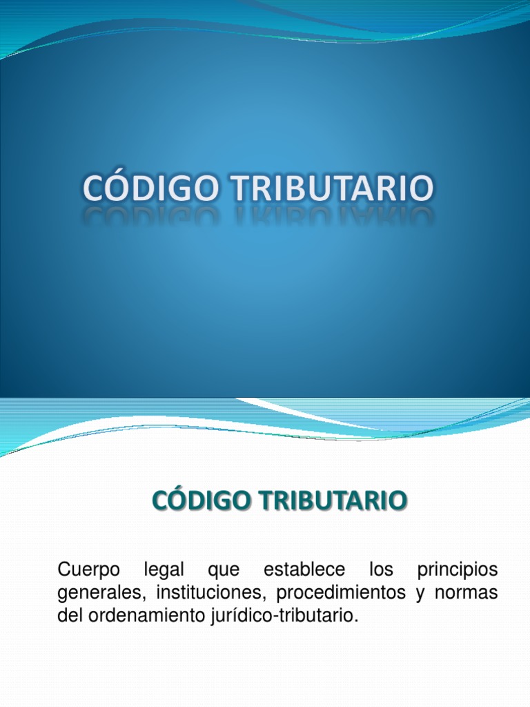 CÓDIGO-TRIBUTARIO ppt | Pagos | Delito