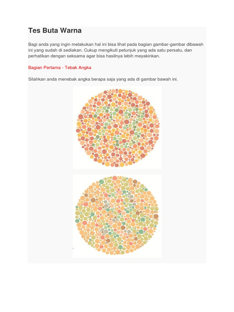 Tes Buta Warna | PDF