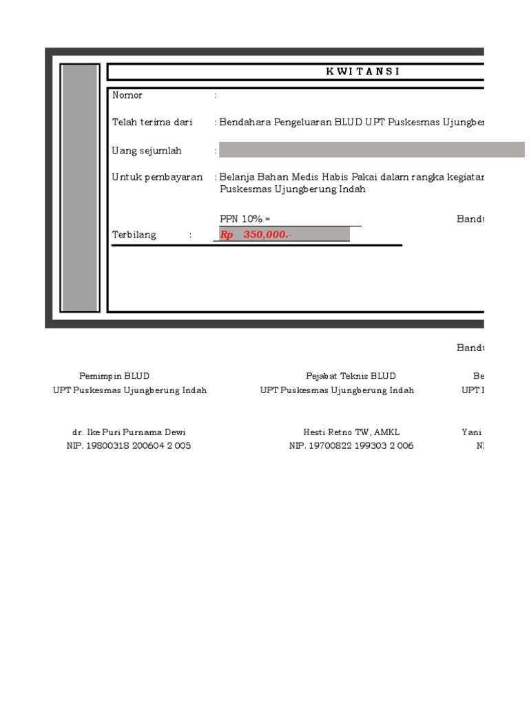 Format Kwitansi | PDF