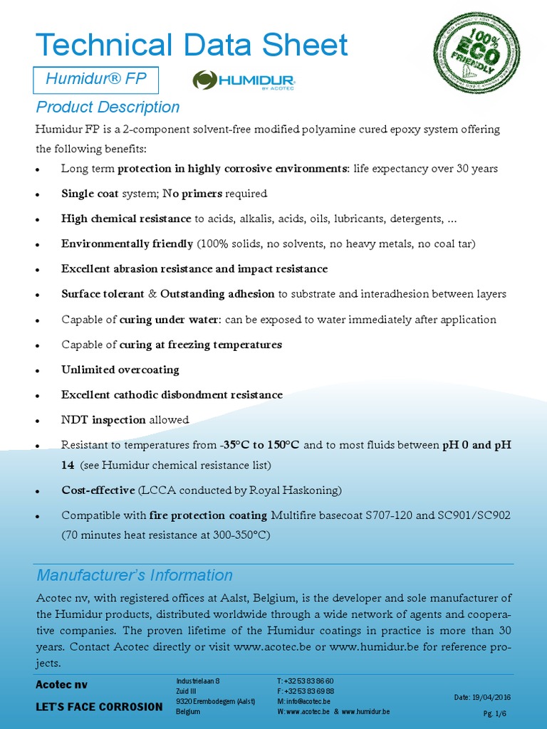 Humidur FP | PDF | Corrosion | Epoxy