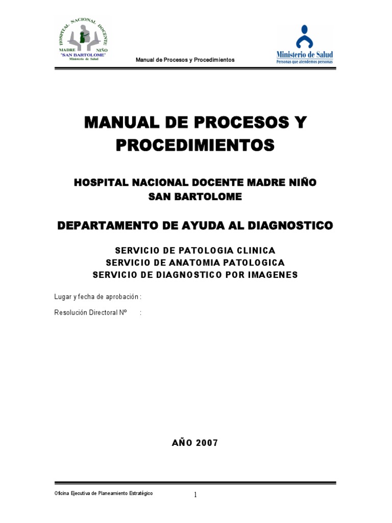 Mapro - Dtpo Ayuda Al Diagnostico | PDF | Laboratorios | Planificación