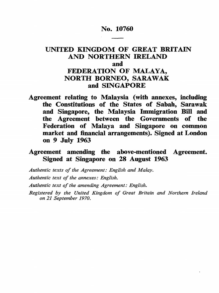 MALAYSIA AGREEMENT 1963 - The Original Agreement of Malaysia 9 July ...