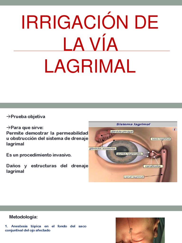 Irrigación y Drenaje de la Vía Lagrimal | PDF