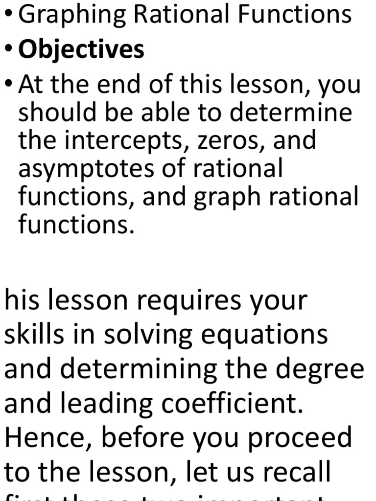 Graphing Rational Functions | PDF | Asymptote | Polynomial