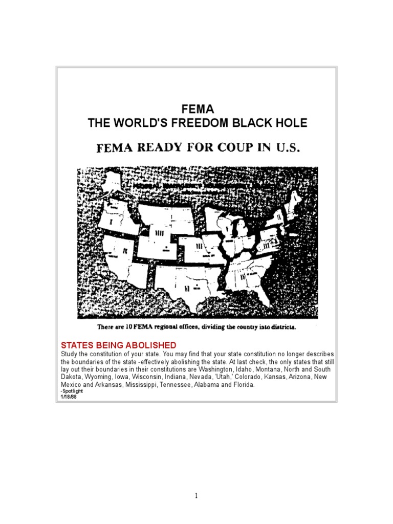 Un Fema Death Camps in America | PDF | Federal Emergency Management ...