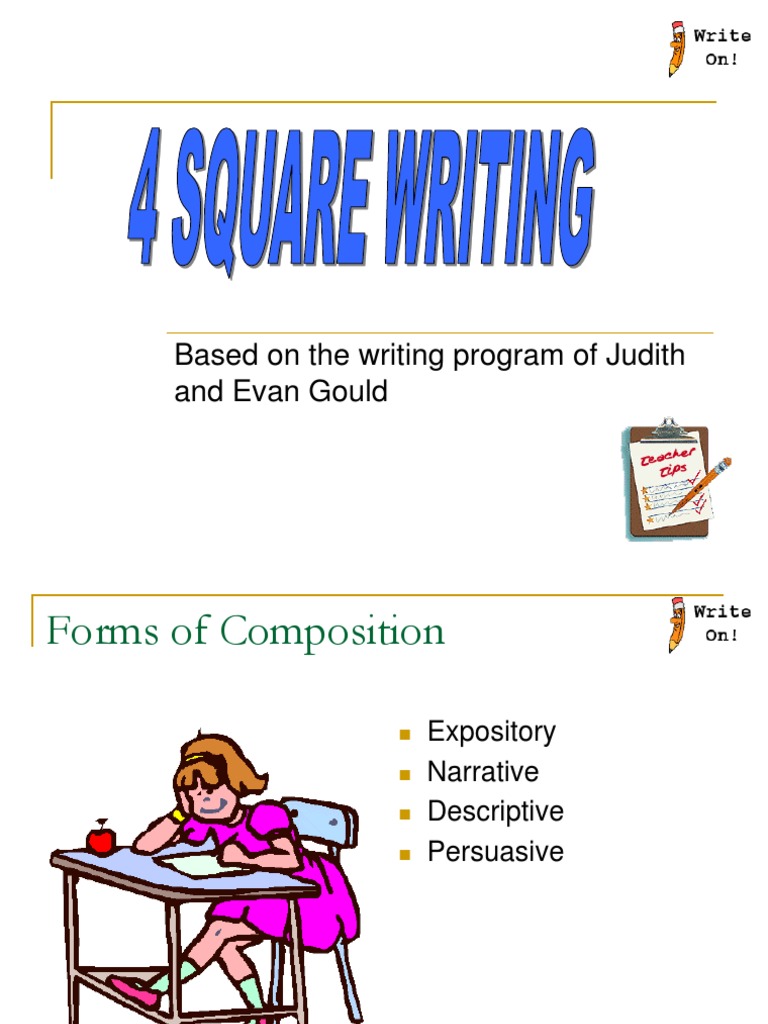 4 Square Writing: Birthday Essay Guide | PDF | Syntax | Linguistics