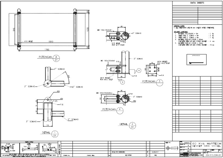 60 Kva Hartech Genset Skid Detail