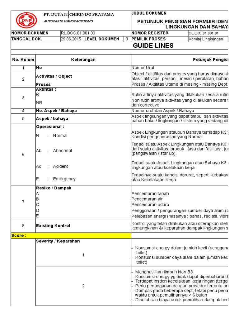Petunjuk Pengisian Form IADL | PDF