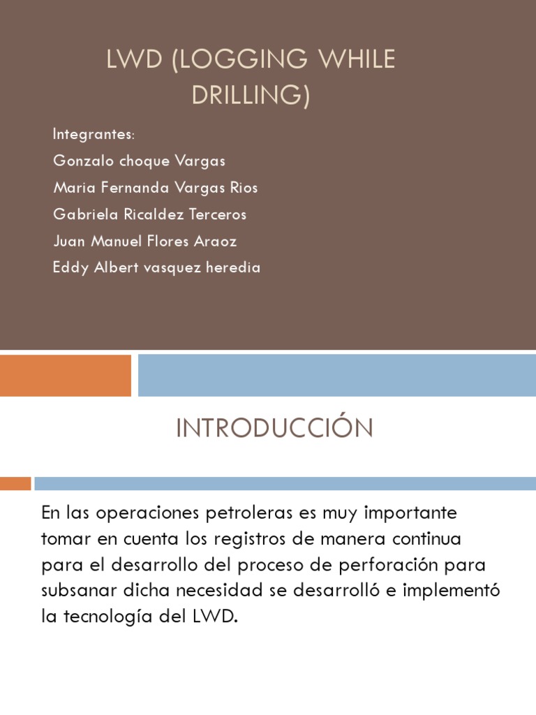 Introducción al Logging While Drilling | PDF | Memoria del ordenador ...