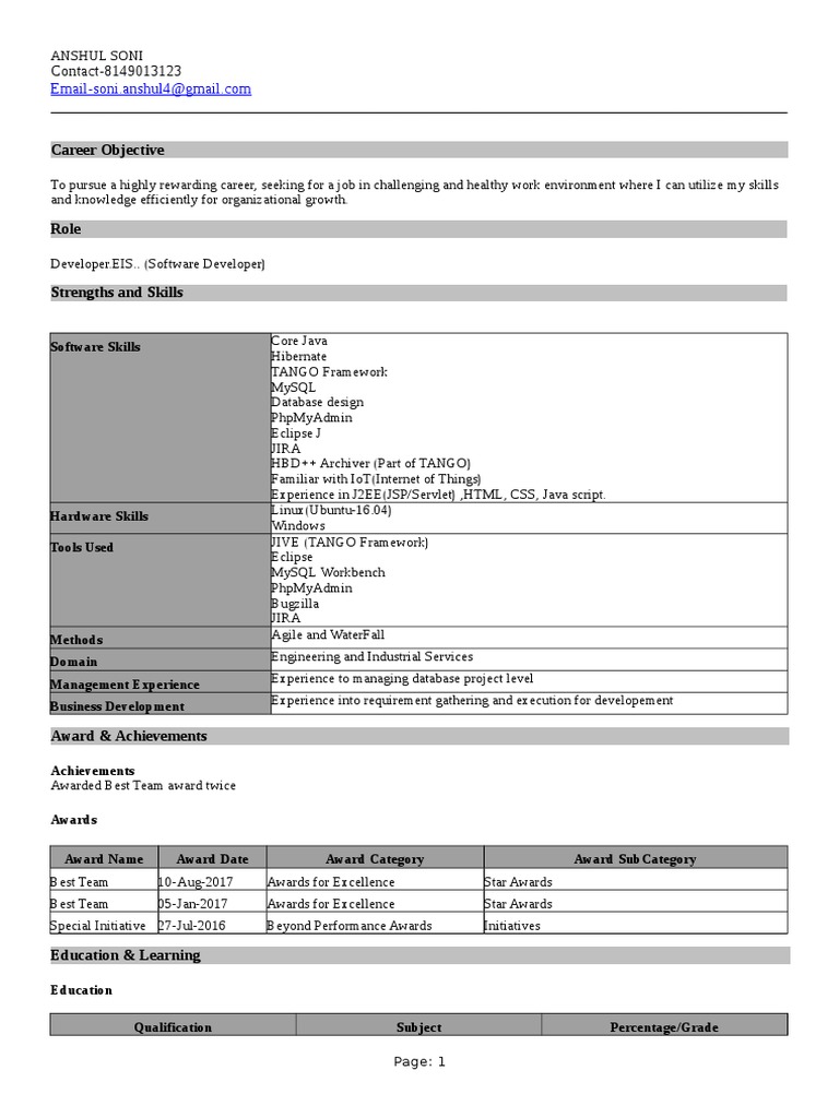 An Shul Resume | PDF | Java (Programming Language) | Eclipse (Software)