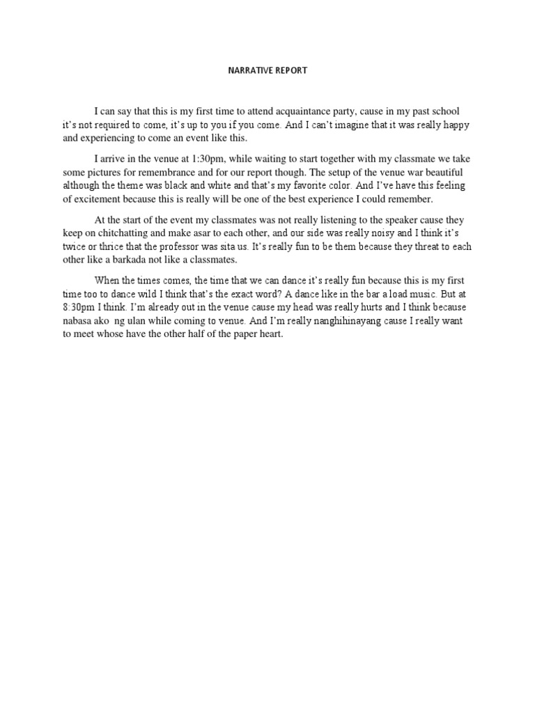 First Acquaintance Party Experience | PDF | Poetry