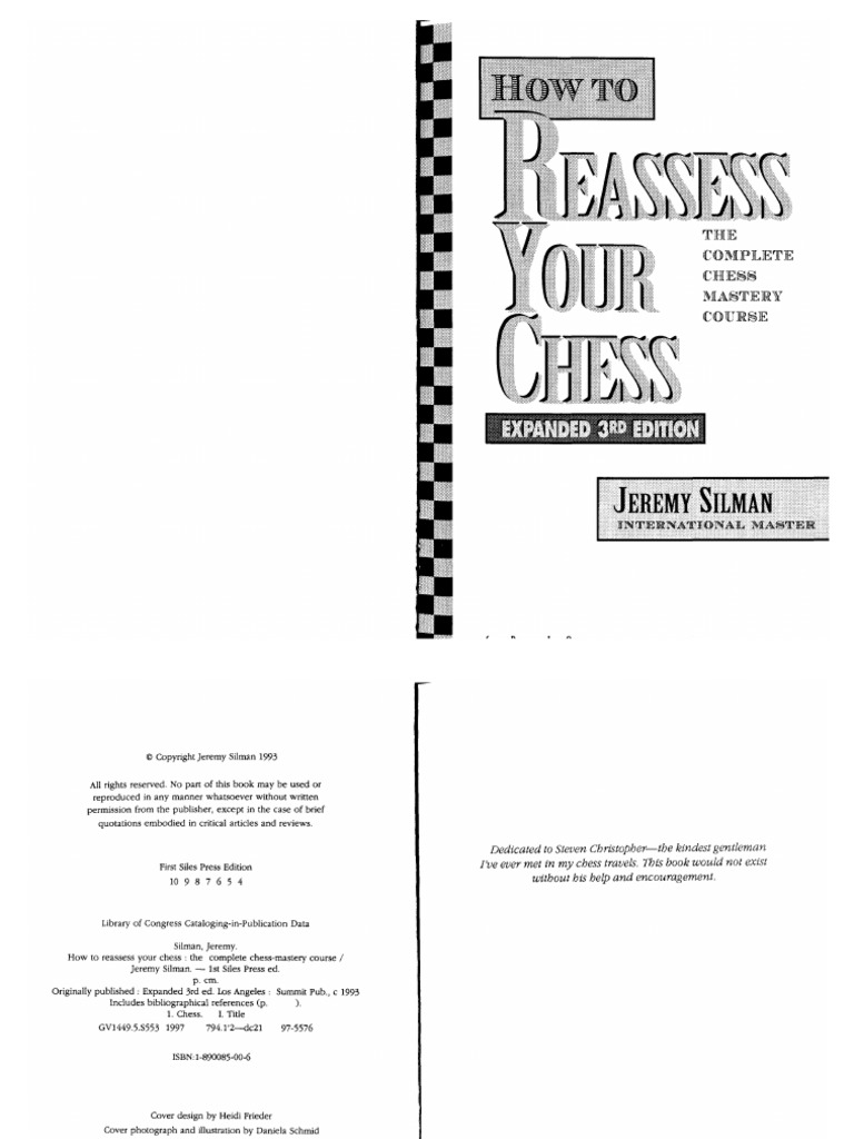 How To Reassess Your Chess 3rd Edition Jeremy Silman Pdf