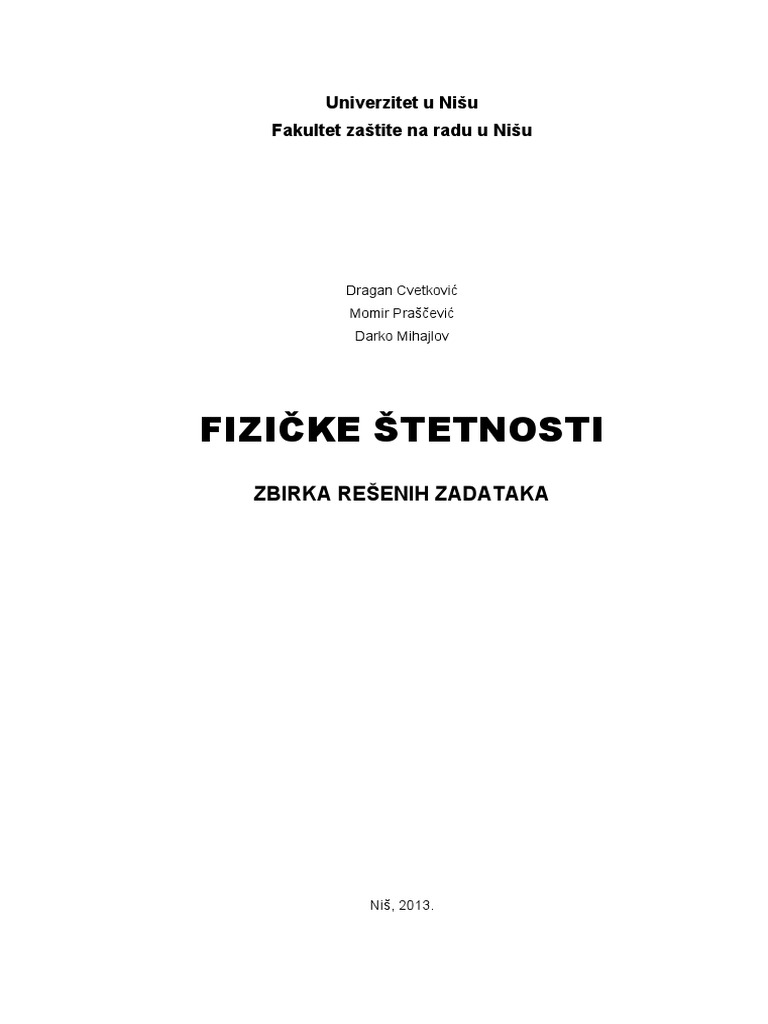 Fizicke Stetnosti Ukratko | PDF