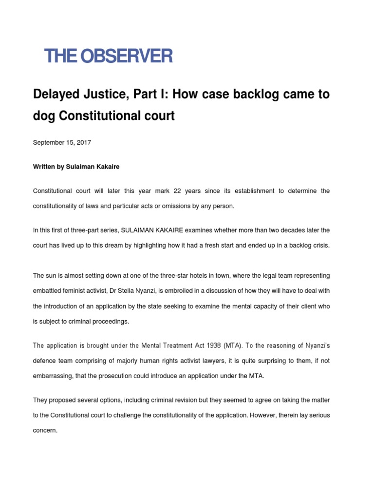 Delayed Justice, Part I | PDF | Judge | Supreme Courts
