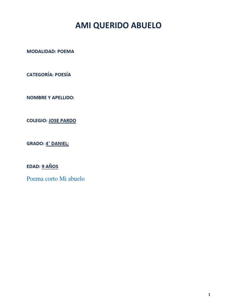 Ami Querido Abuelo | PDF