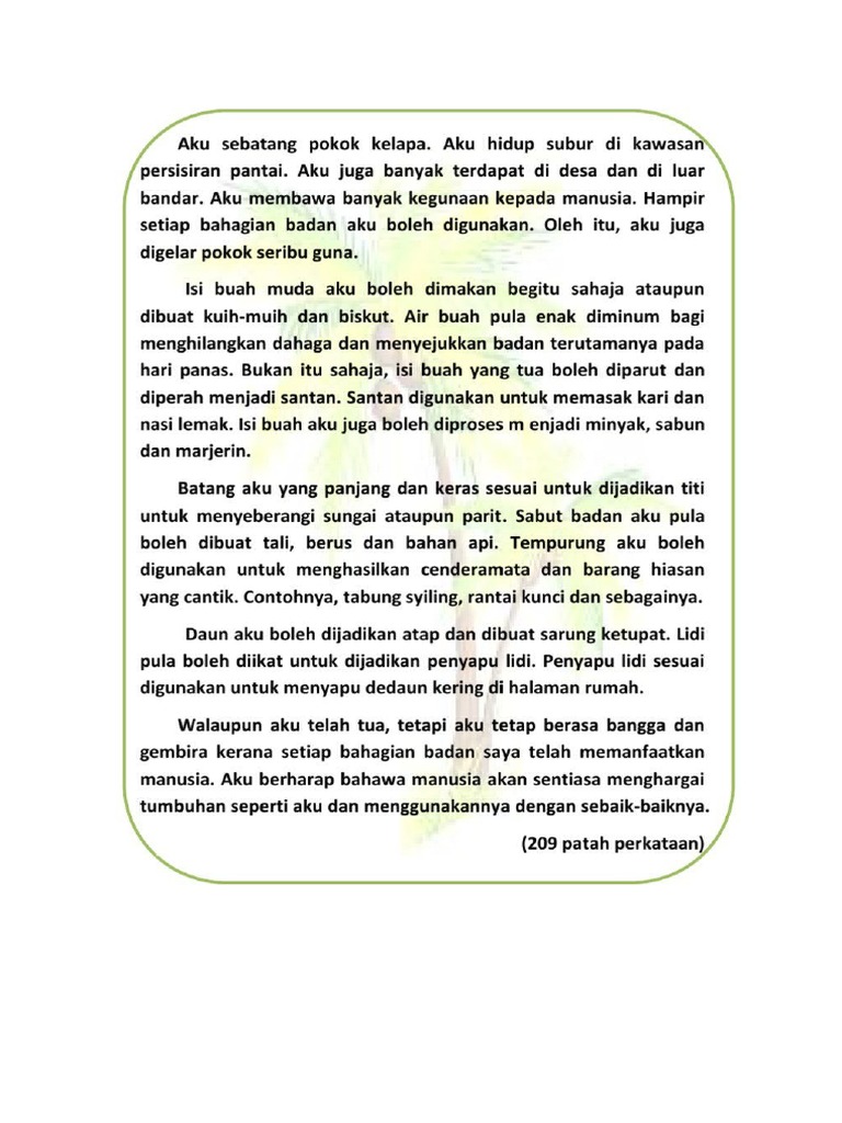 Aku Sepohon Pokok Kelapa Pdf