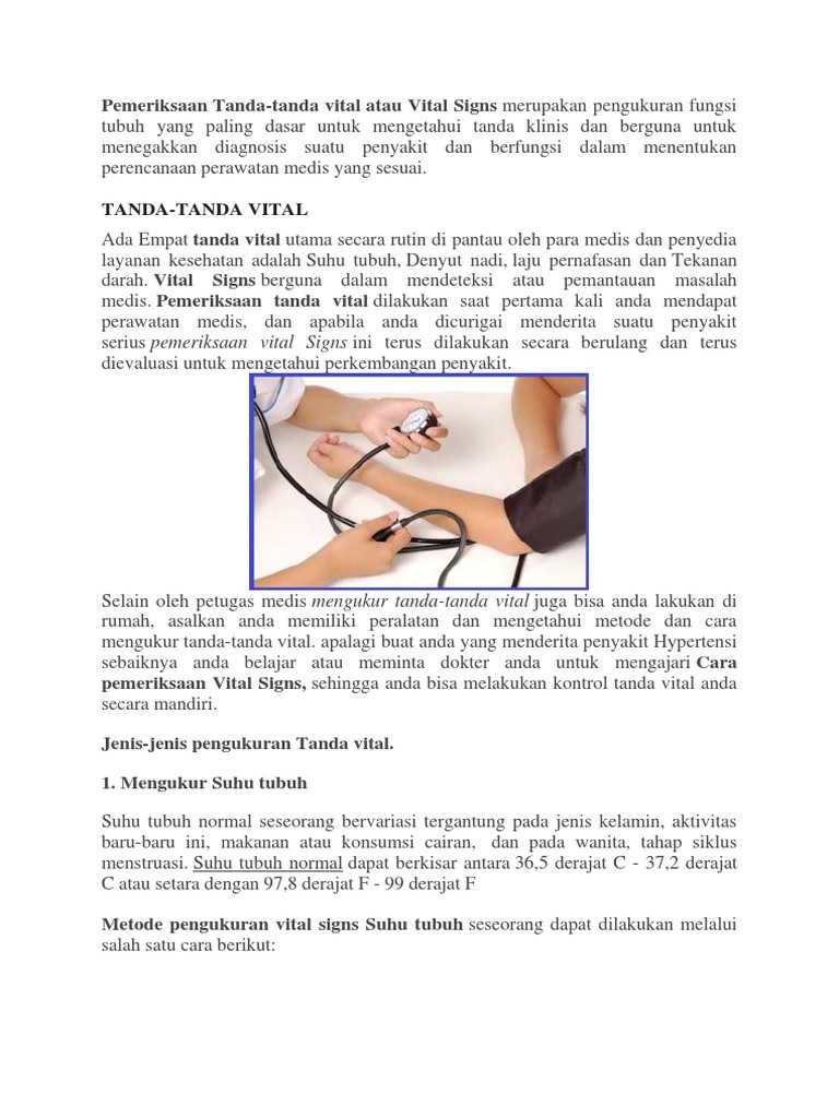 Tanda Tanda Vital | PDF