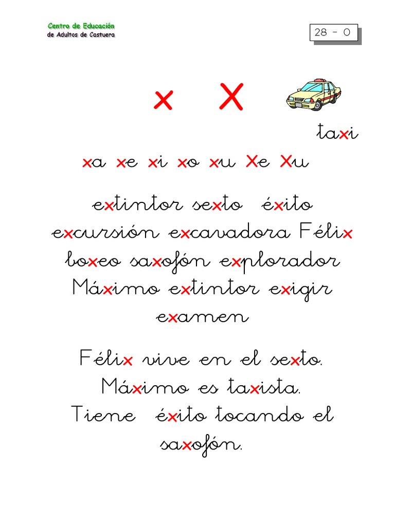 Metodo de Lectoescritura Letra X | PDF | Deportes de combate | Deportes ...