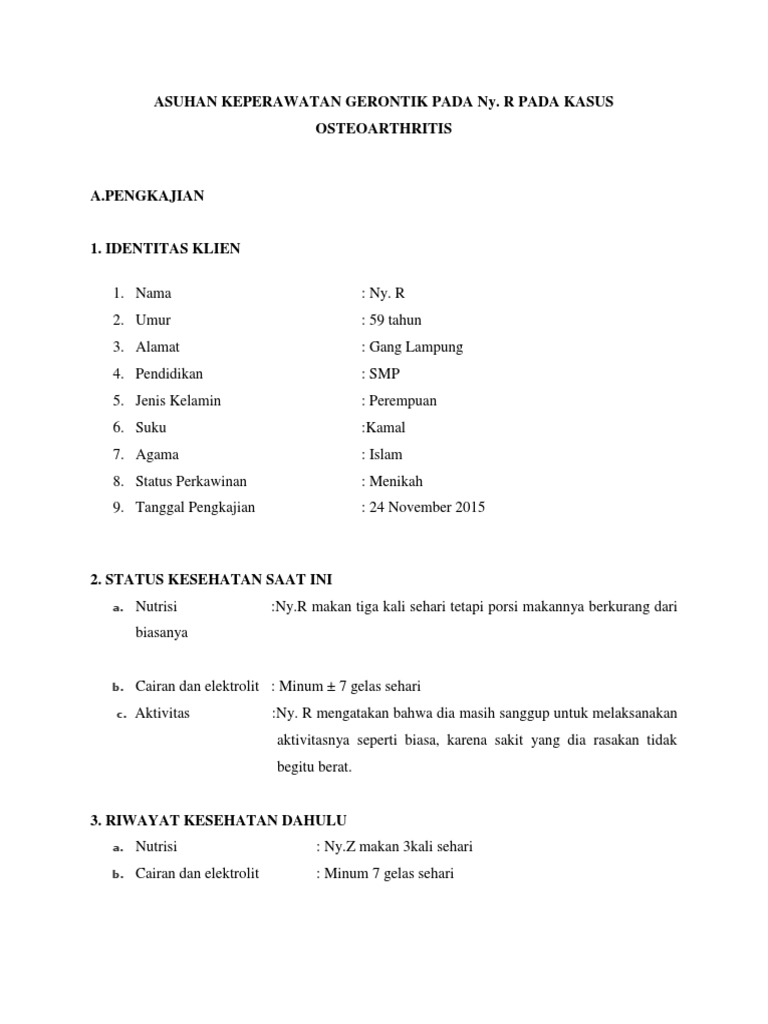 Askep Gerontik Osteoartritis | PDF | Kesehatan Holistik