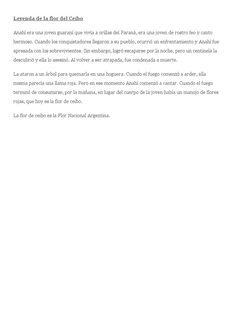 10 Ejemplos de Leyendas Cortas | PDF