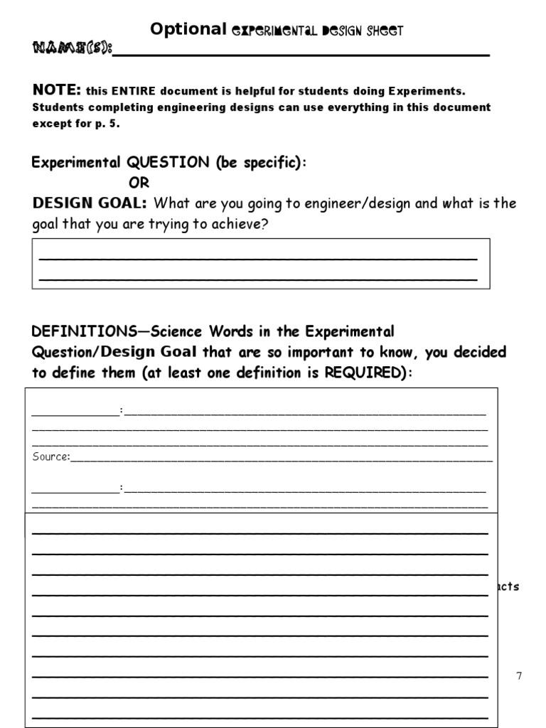 Science Fair Both Design Ws | PDF | Chart | Experiment