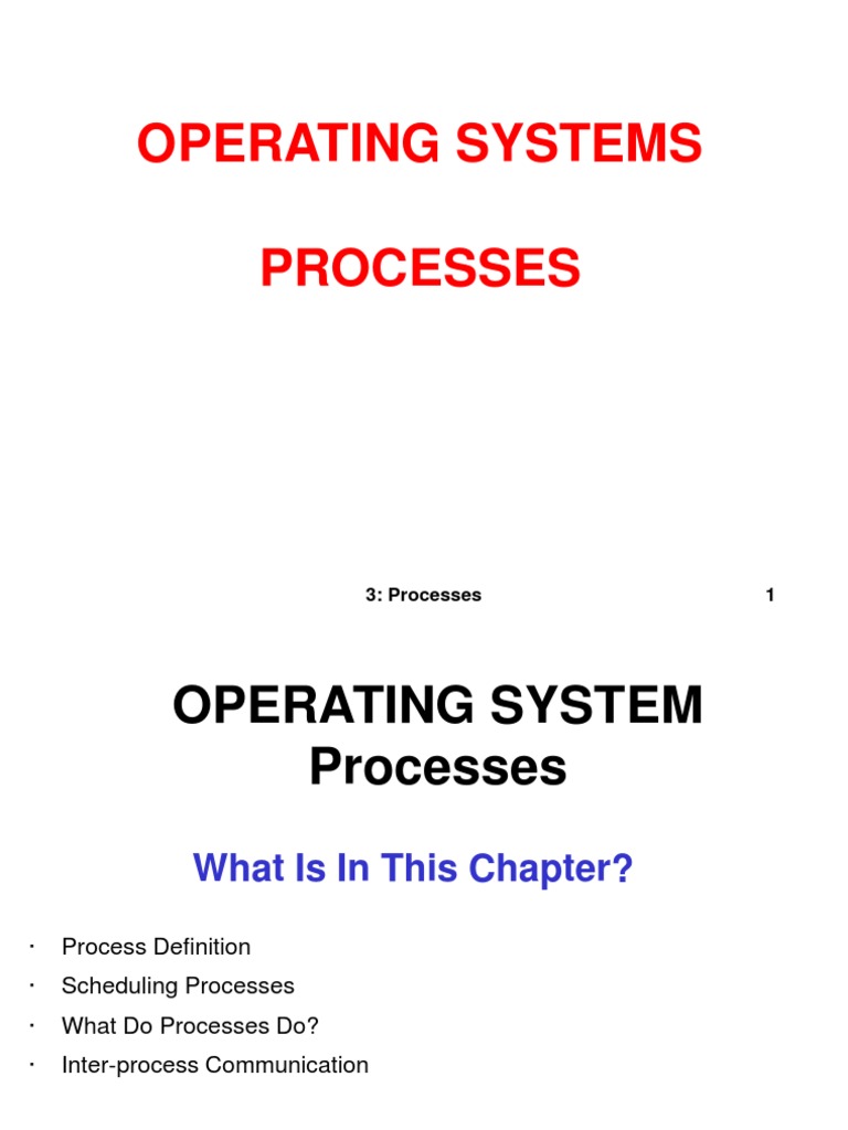 Operating Systems Processes | PDF | Scheduling (Computing) | Process (Computing)
