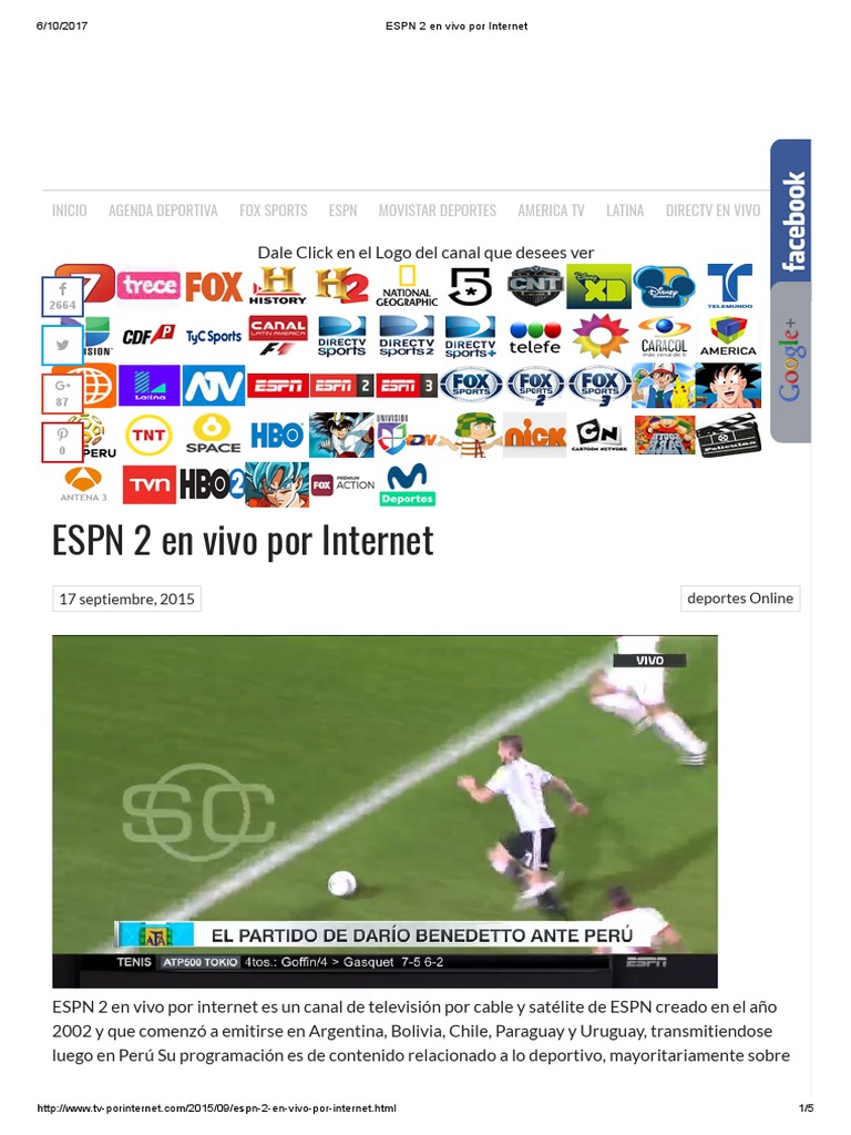 Espn Deportes En Vivo Espn 2 En Vivo Espn Online