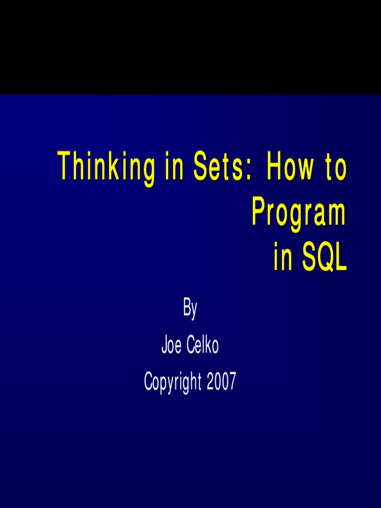 Data Celko | PDF | Integer | Sql