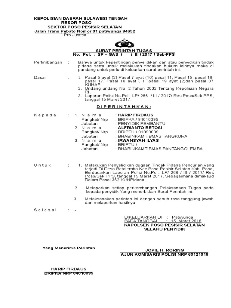 SP - Gas Lidik | PDF
