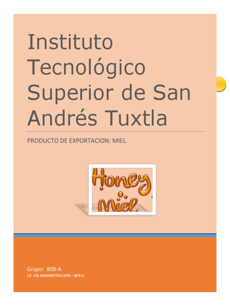 Proyecto De Exportacion Miel Pdf Miel Apicultura