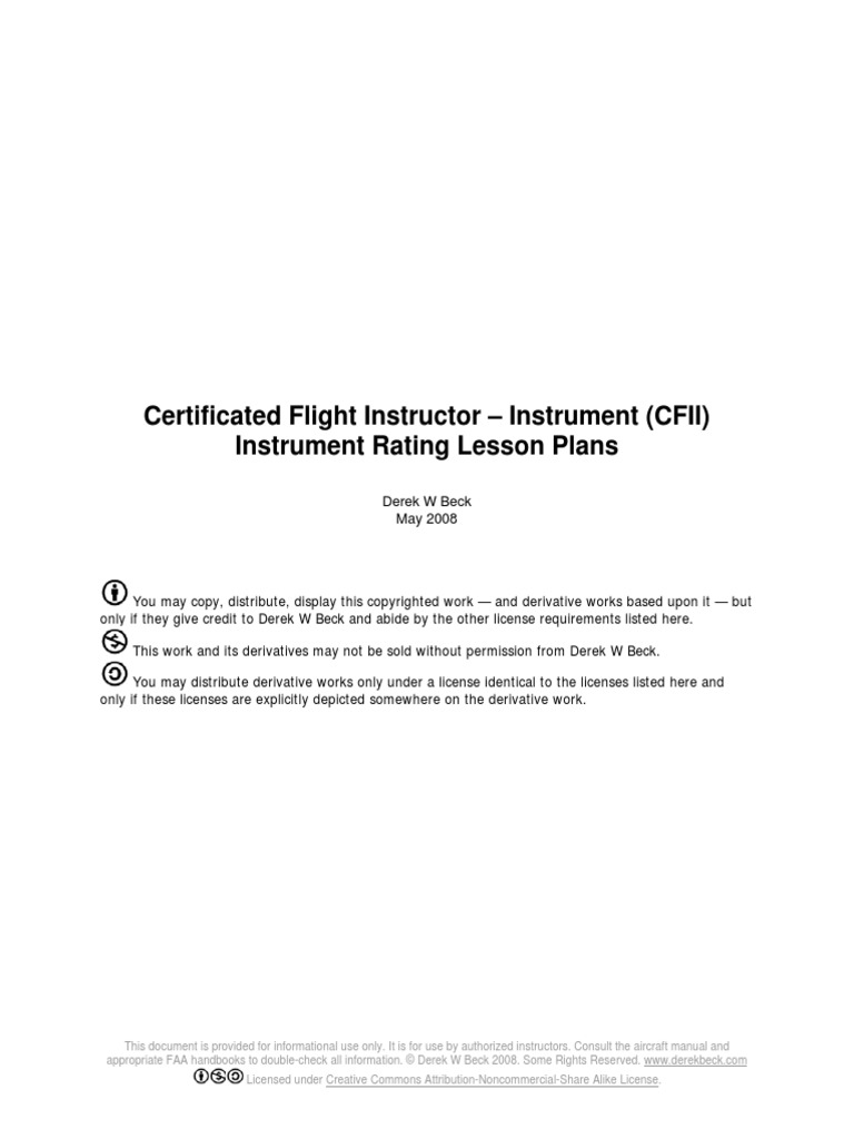 CFII Lesson Plans | PDF | Instrument Flight Rules | Airspeed