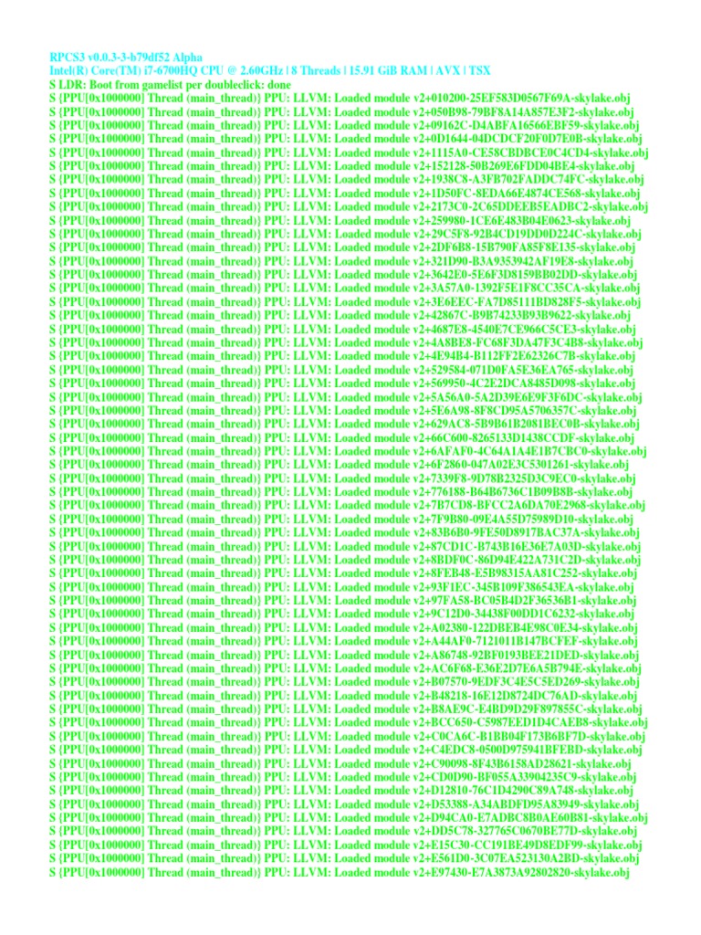 Log rpcs3 | PDF | Integrated Circuit | Computer Architecture