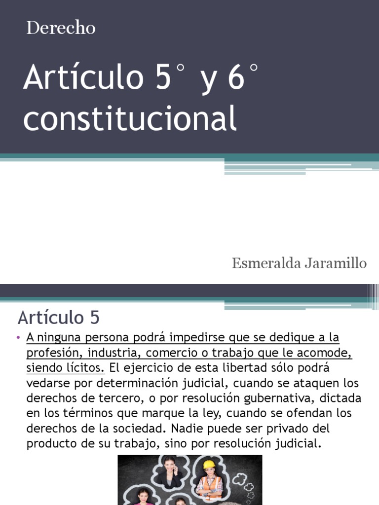 Artículo 5° y 6° constitucional | Ley estatutaria | Ciudadanía